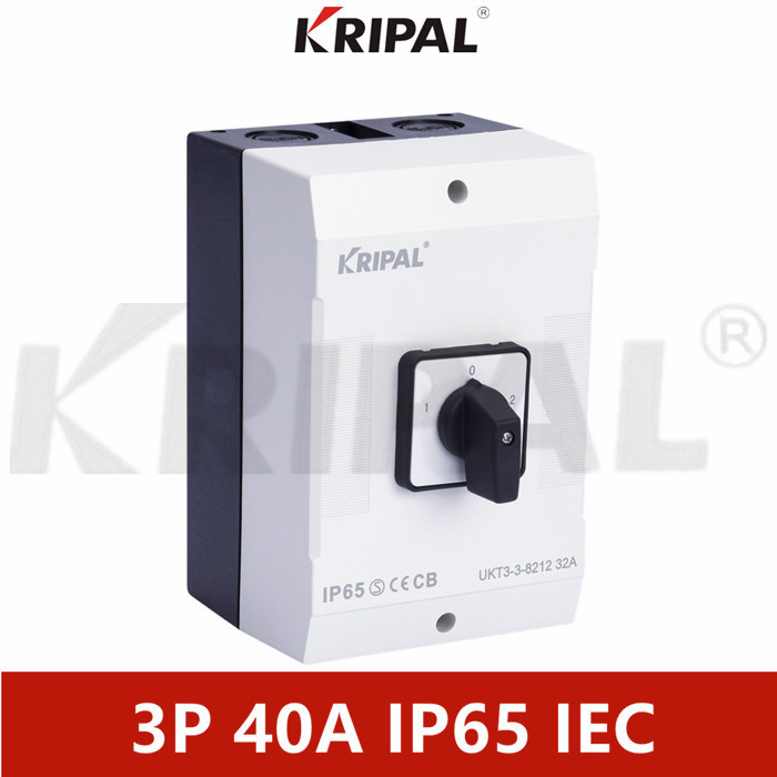 IP65 IEC Single Phase 40A Rotary Cam Changeover Selector Switch