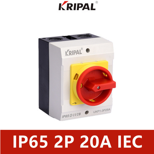 KRIPAL Sakelar Isolasi Beban Tahan Air IP65 2 Tiang Standar IEC 230-440V